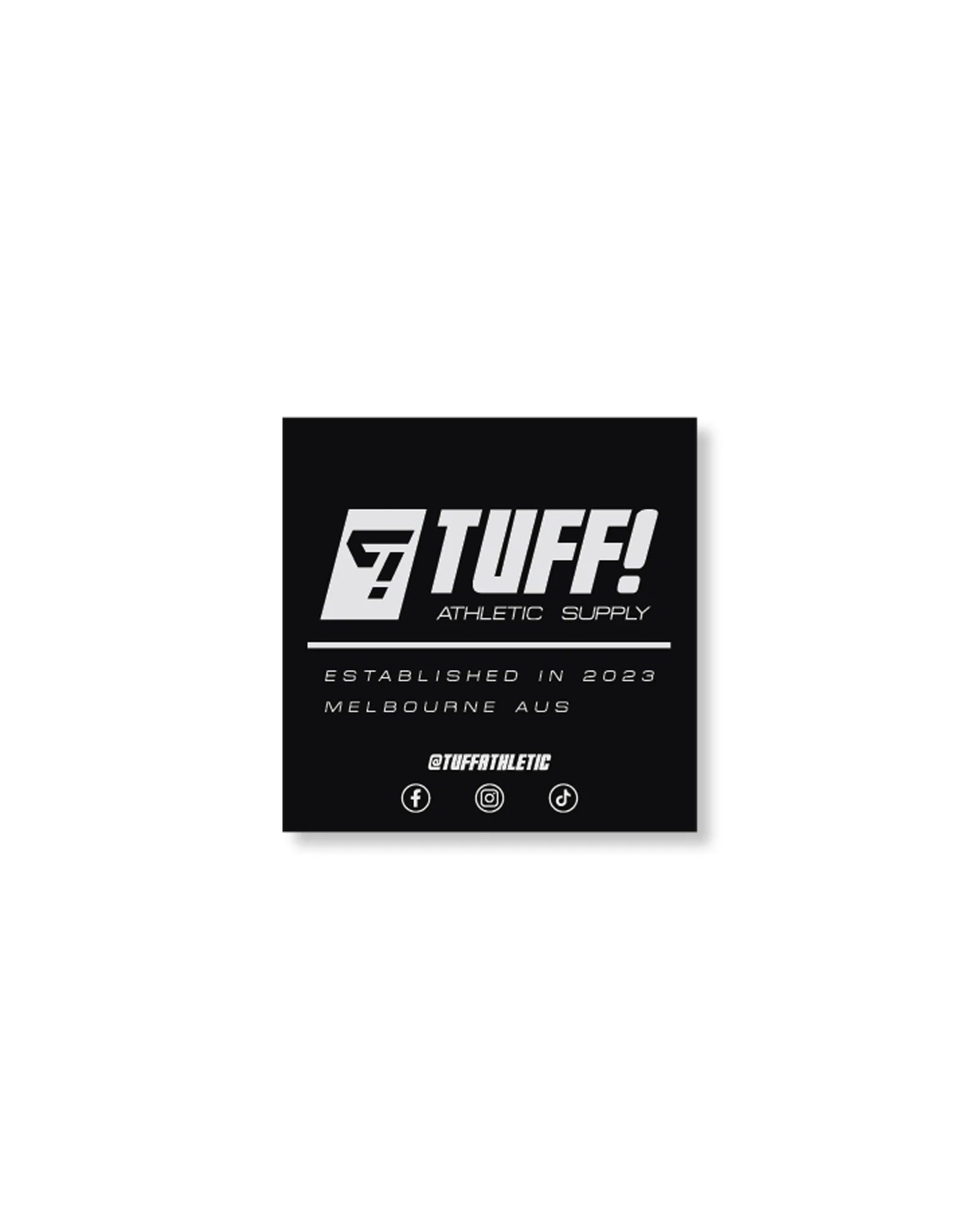 TUFF! ESTABLISHED VINYL STICKER BLACK – TUFF! Athletic Supply